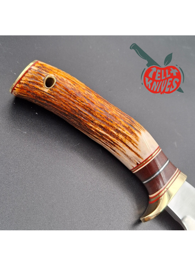 Randall Made Knives Model 27 Trailblazer forged stainless steel stag ...