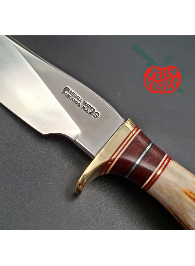 Randall Made Knives Model 27 Trailblazer forged stainless steel stag ...