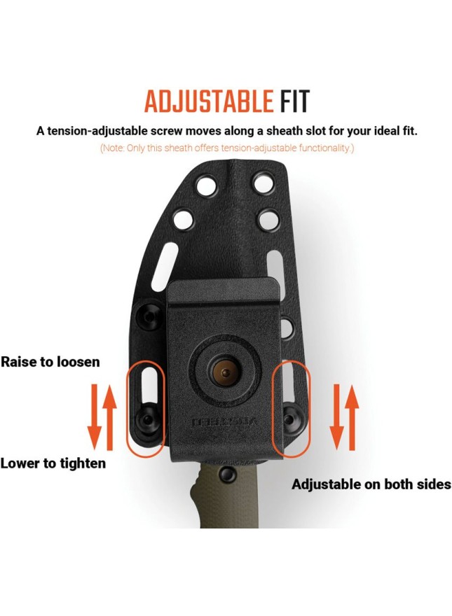 Vosteed H-Back full tang Fixed Blade 14C28N steel blackwash finish OD ...