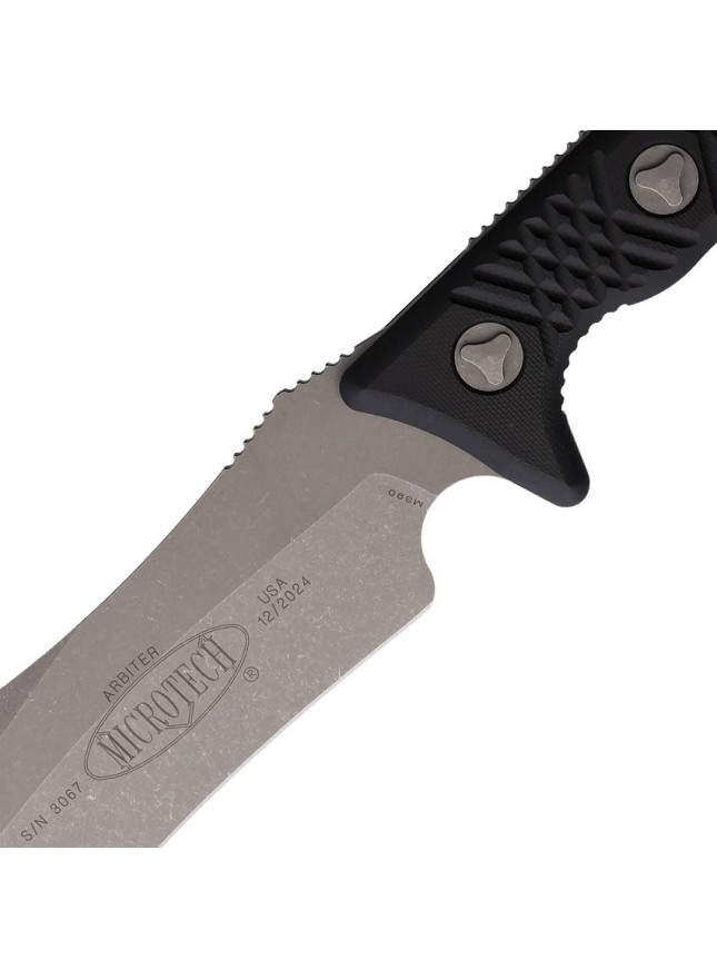 Microtech Arbiter Fixed Blade Apocalyptic finish M390 premium steel ...