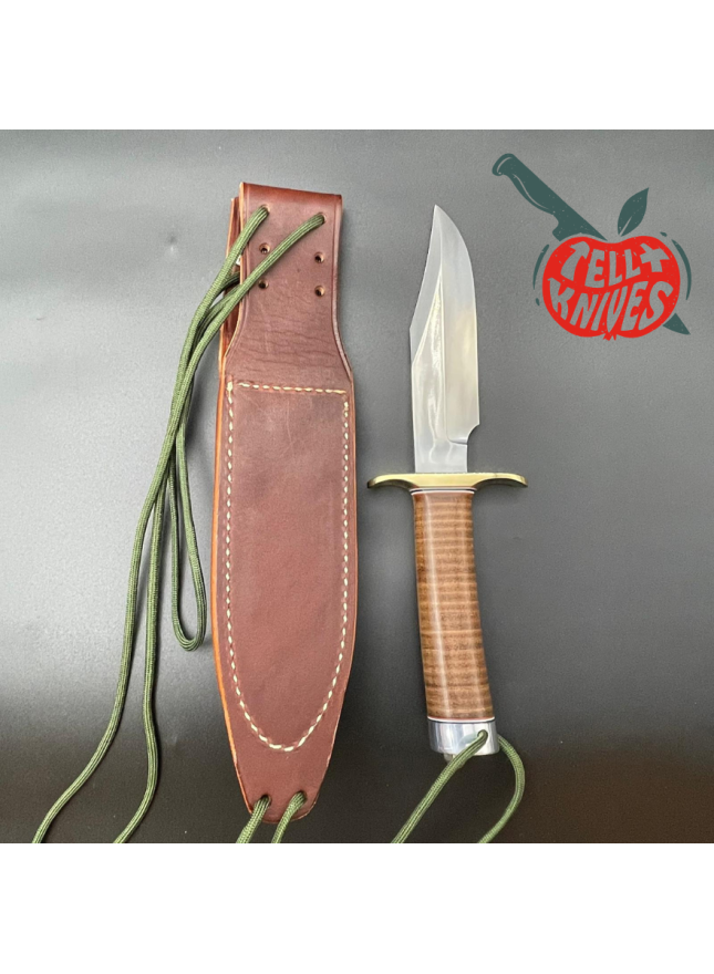 Randall Model 15 Airman Carbon Steel Stacked Leather Handle Brass Guard ...