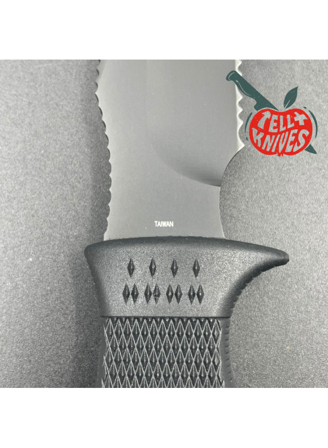 SOG Seal Team Elite fixed blade AUS-8 steel TiNi black finish Zytel ...