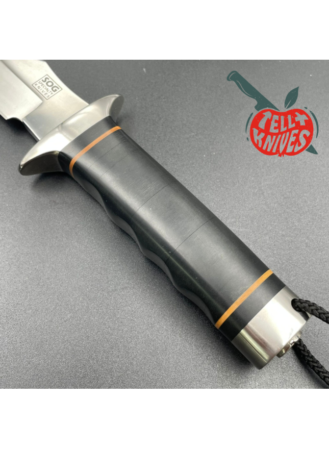 SOG S2 Trident 1986 NAVY SEALS AUS-8 steel black micarta handle SEKI ...