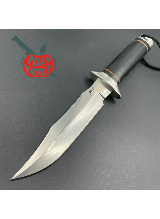 SOG S2 Trident 1986 NAVY SEALS AUS-8 steel black micarta handle SEKI ...