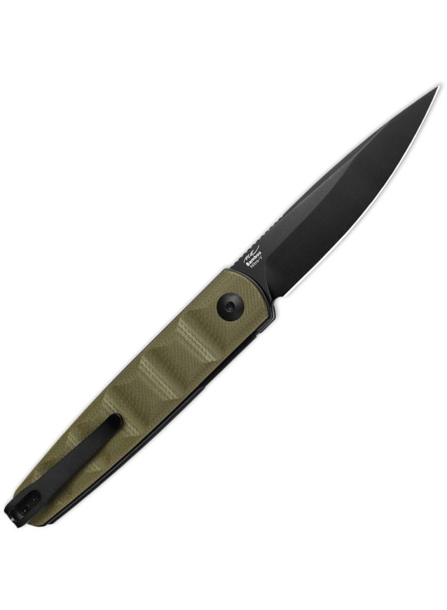 Kizer Cutlery Bamboo folding knife Nitro-V stainless steel blackwash ...