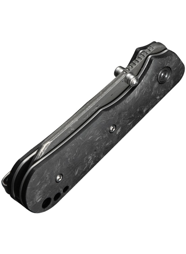 Civivi Crabby Folding Knife CIVC240553 Damas Steel Black Carbon Fiber ...