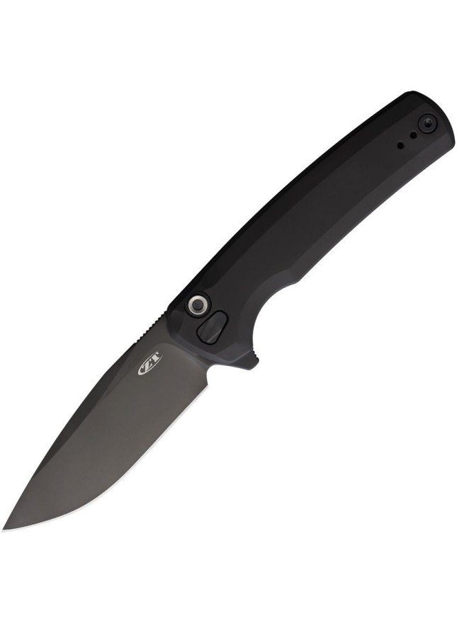 Zero Tolerance S45VN steel DLC finish black titanium handle button lock ...