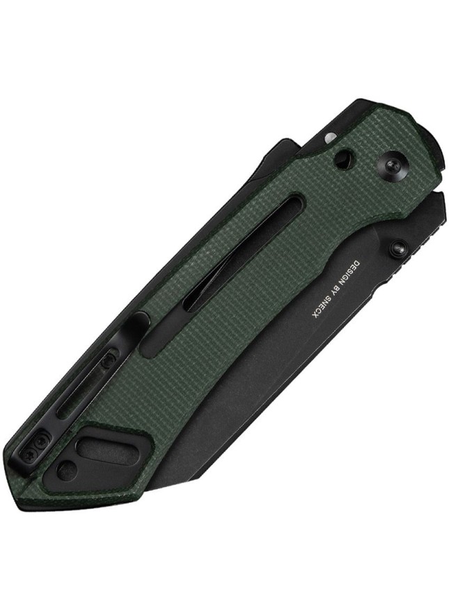 CIVIVI Buster FG Nitro-V steel blackwash finish Superlock Green Canva ...