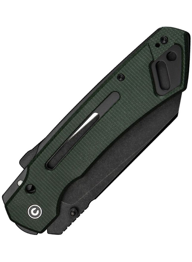 CIVIVI Buster FG Nitro-V steel blackwash finish Superlock Green Canva ...