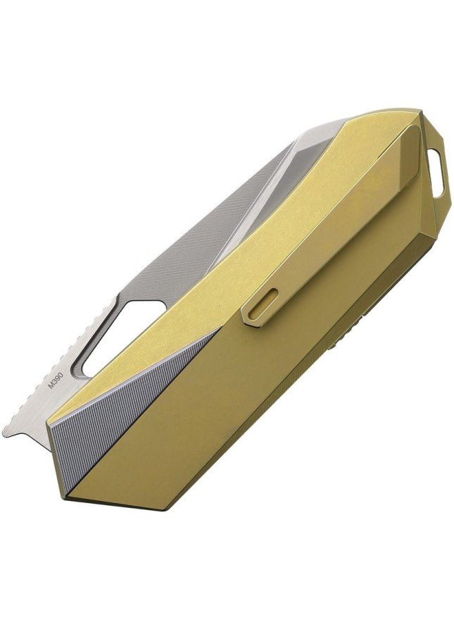 Remette Woodpecker M390 stainless steel bead blast finish blade Gold ...