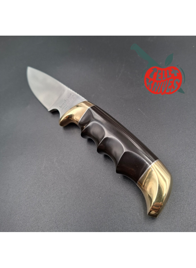 Kershaw fixed blade 1030 Hunter AUS8 stainless steel brass guard and ...