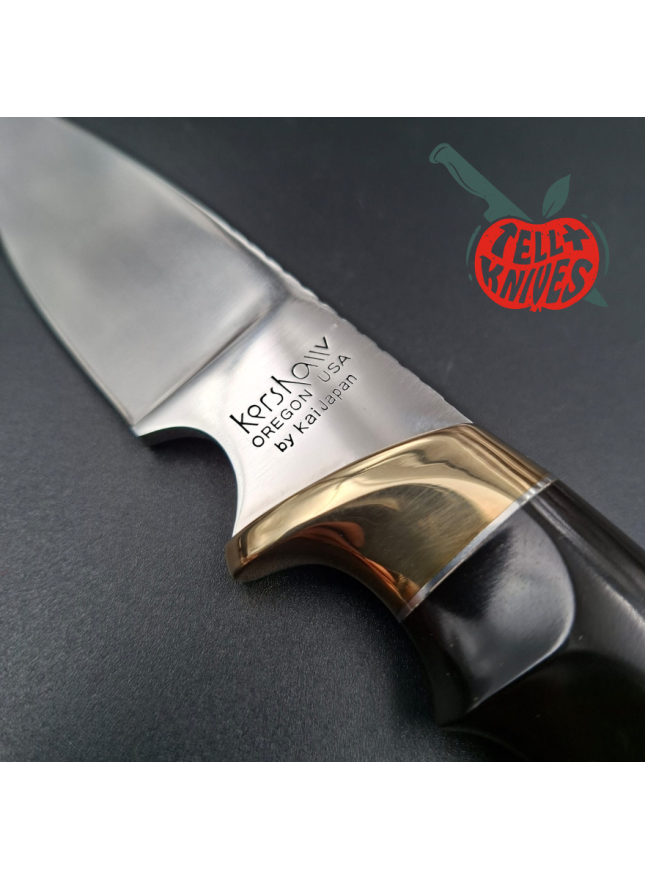 Kershaw fixed blade 1030 Hunter AUS8 stainless steel brass guard and ...