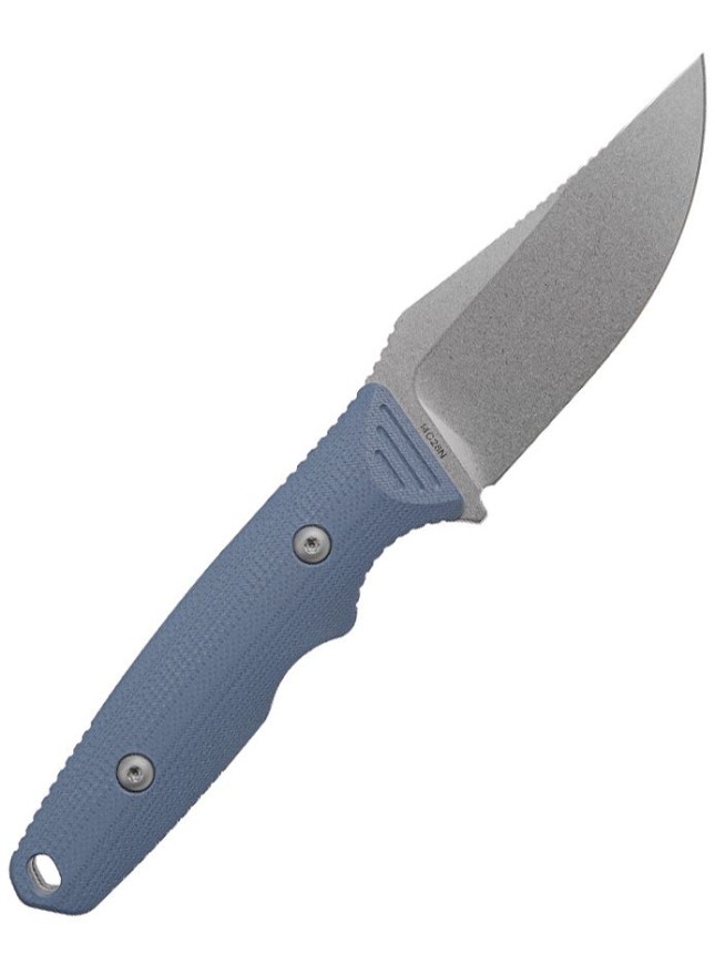 Vosteed H-Back full tang Fixed Blade 14C28N steel stonewash finish blue ...