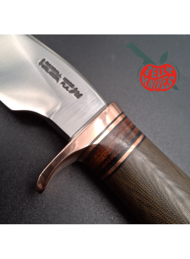 Randall Made Knives Model 27 Mini Copper forged stainless steel green ...