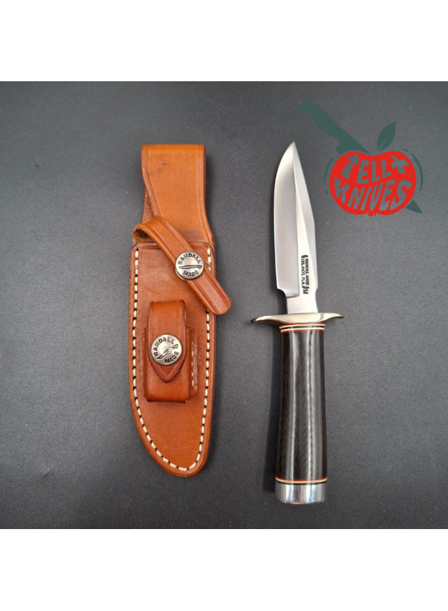 Randall Made Knives Model 1 Mini forged stainless steel black micarta ...