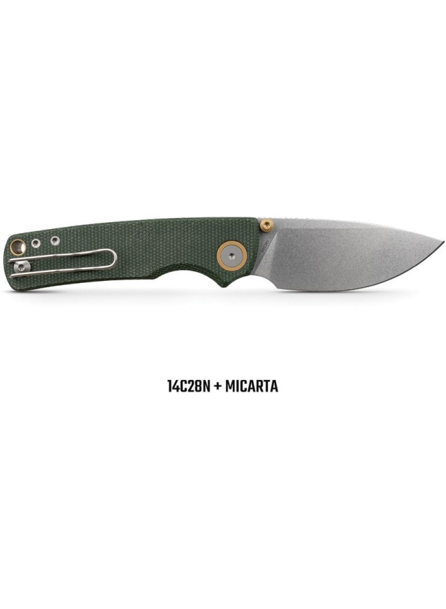 Vosteed Porcupine Top 14C28N Sandvik steel Stonewash Finish Blade Green ...