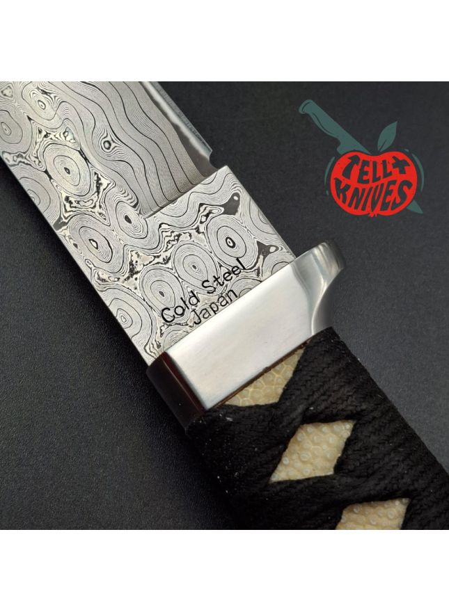 Cold Steel 1998 Imperial Tanto Full Tang Damascus Blade white rayskin ...