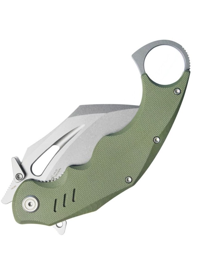 Wrath Karambit 14C28N Sandvik steel Linerlock Green G10