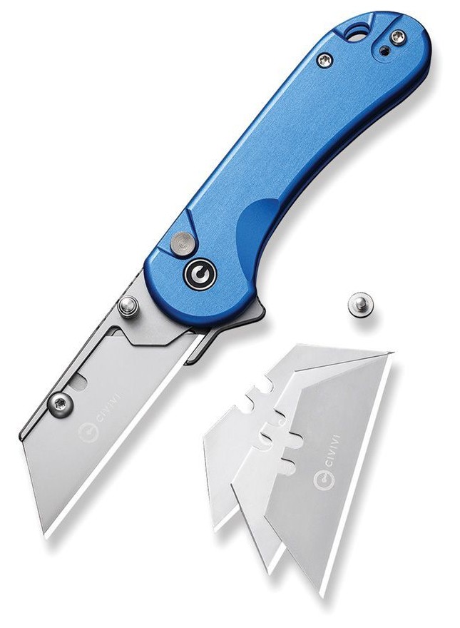 Elementum Utility Button Lock Blue Aluminium