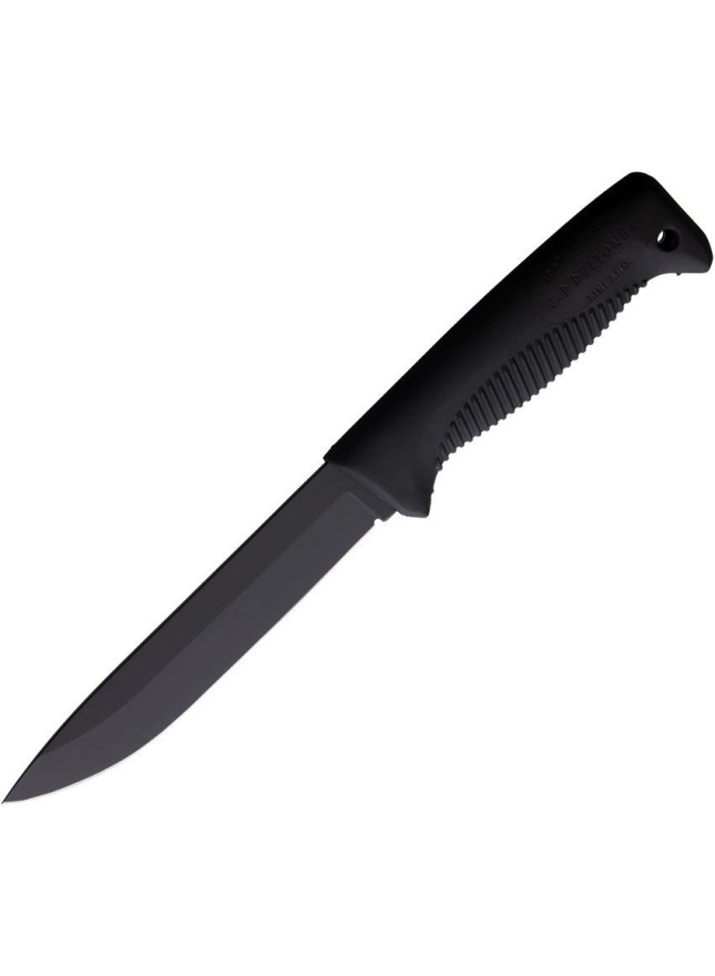 M95 Ranger Puukko Black Cerakote 80CrV2 steel Black TPE handle Black ...