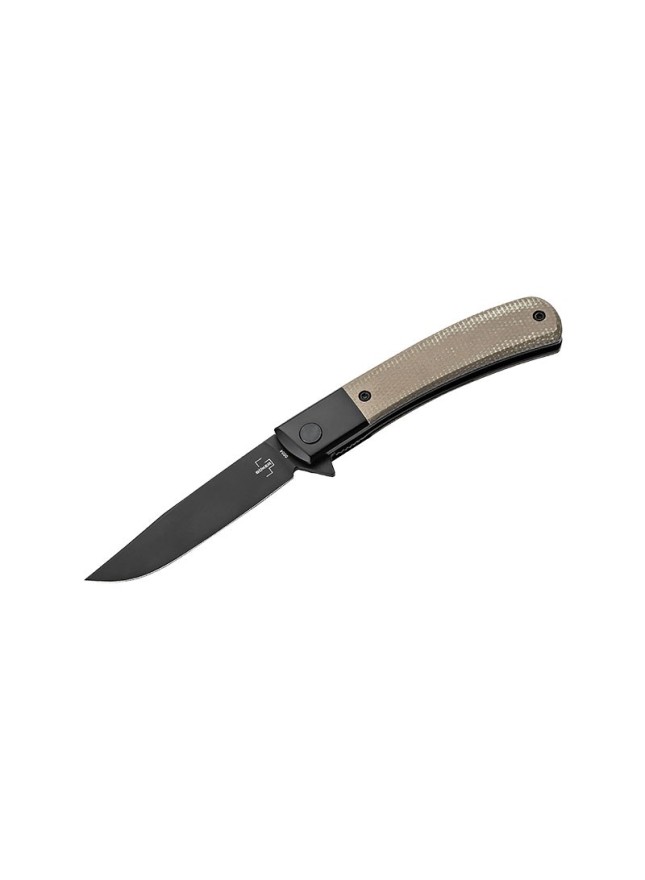 Modern Gentleman Nitro-V steel micarta handle flipper