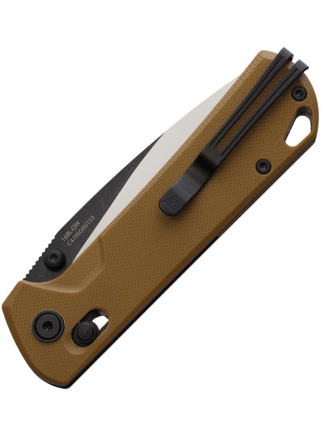 168L Ambi Lock D2 steel two-tone finish Flat Dark Earth G10 handle