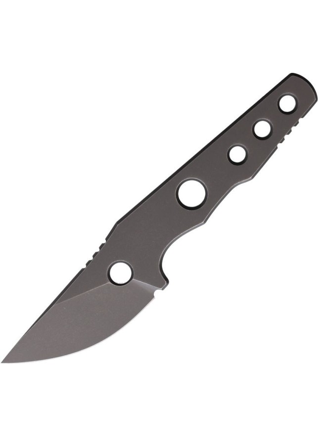 Bison skeleton neck knife fixed blade 14C28N steel blackwash finish ...