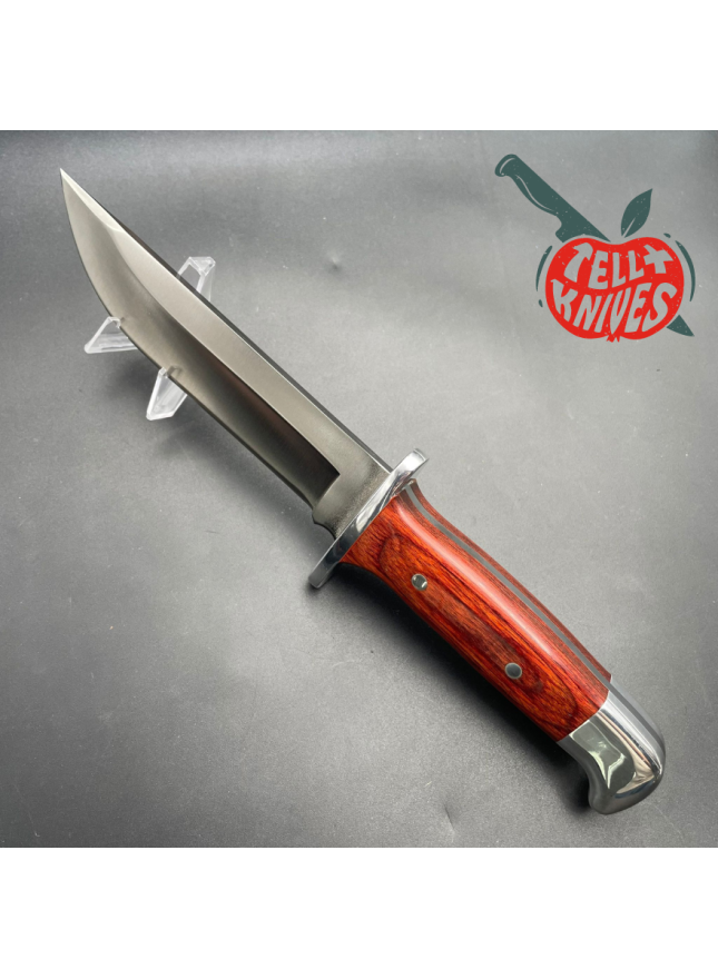 BUCK 124 Frontiersman 1989 - 420HC steel rosewood handle black leather ...