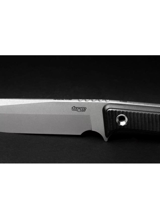 Apocalypse ELMAX steel Stonewash Finish Black Micarta handle