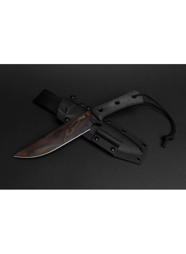 Apocalypse ELMAX steel Apocalyptic Finish Black Micarta handle