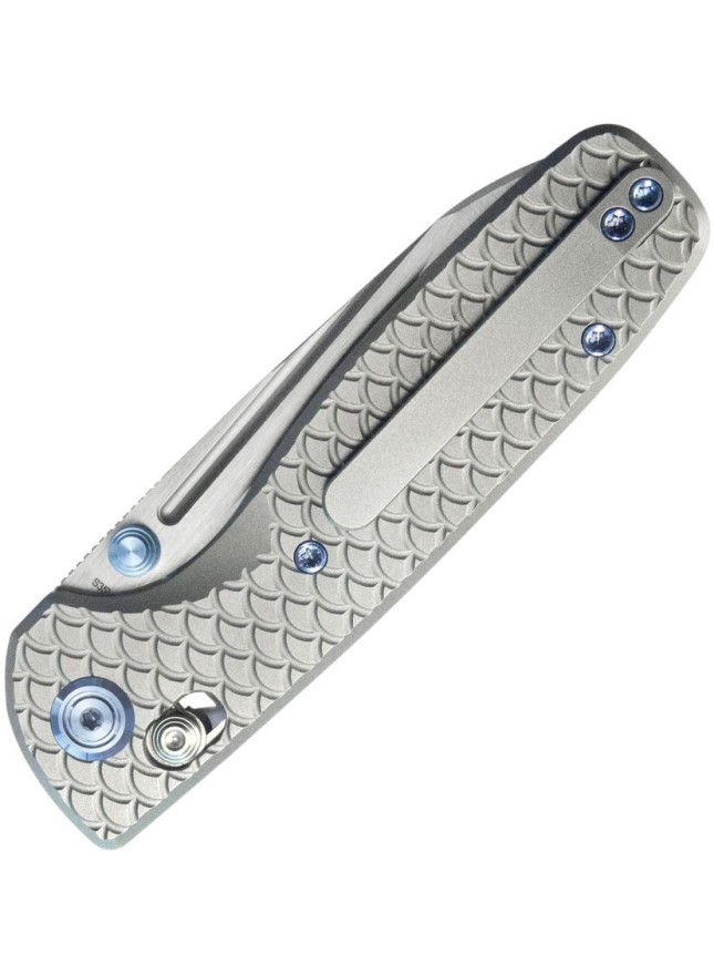Bluff Crossbar Lock S35VN steel Gray Titanium handle