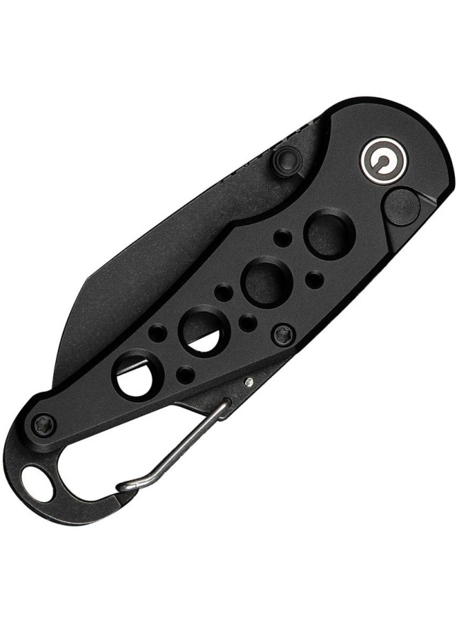 Pragma Button Lock Knife Black Aluminum Handle Blackwash Finished Nitro ...