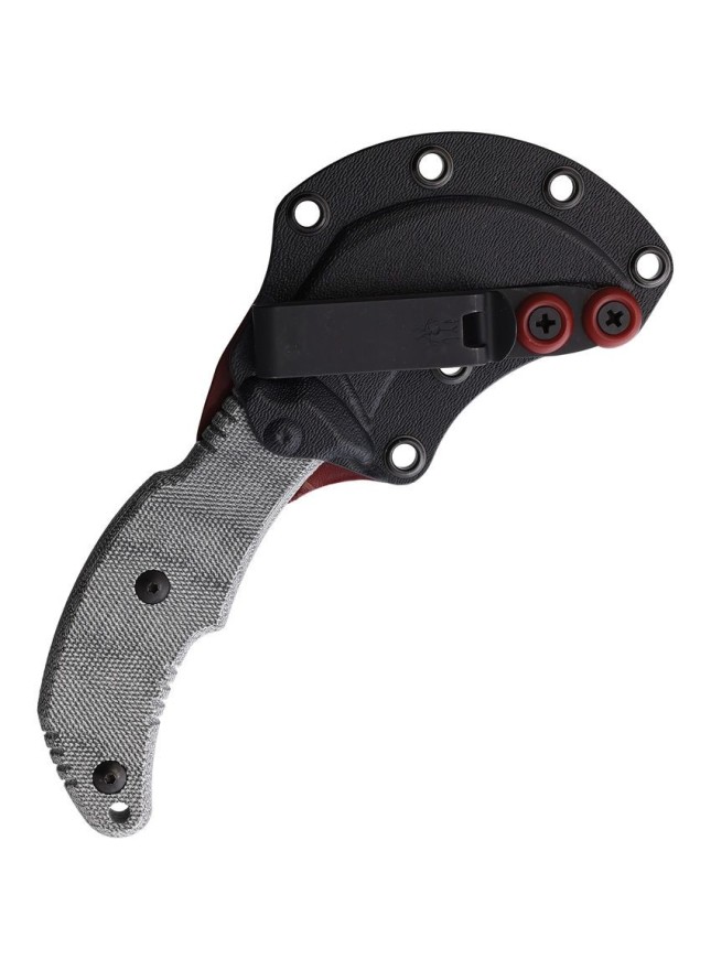 The Primal Curved Fixed Blade N690 steel black PDV finish micarta ...