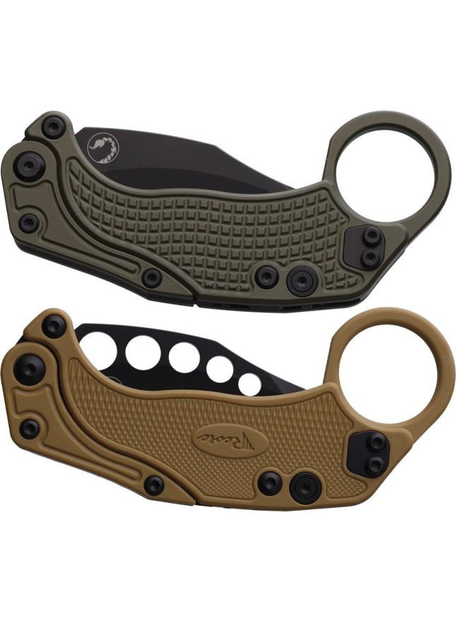 EXO-K Gravity Knife Karambit Button Lock Dark Green Aluminium N690 ...