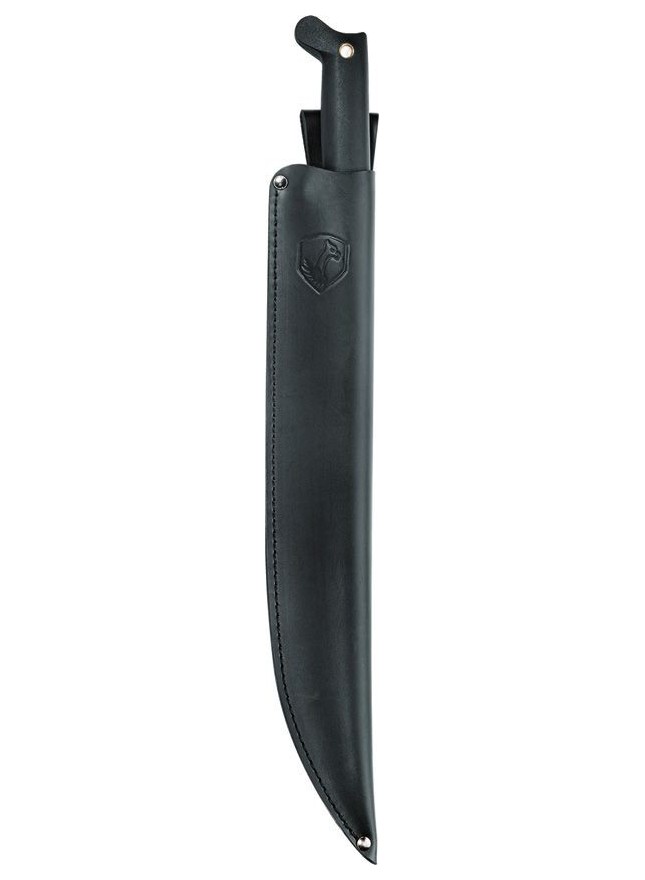 Rude Boy Machete 1075HC carbon steel black leather sheath