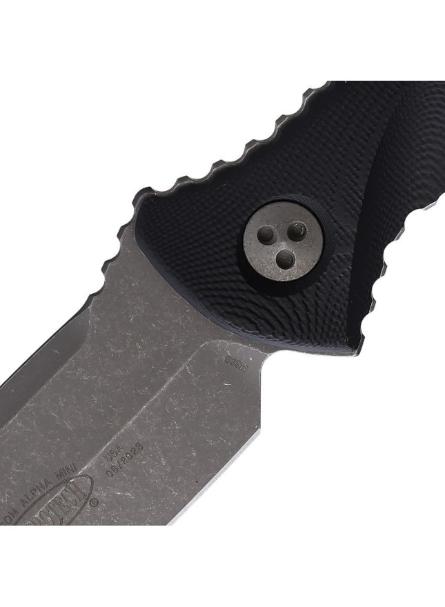 Socom Alpha Mini Tanto M390 steel Apocalytic Finish G10 handle kydex sheath