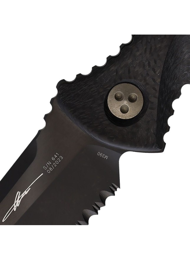 Socom Alpha Mini M390 steel DLC black Finish CF handle kydex sheath ...