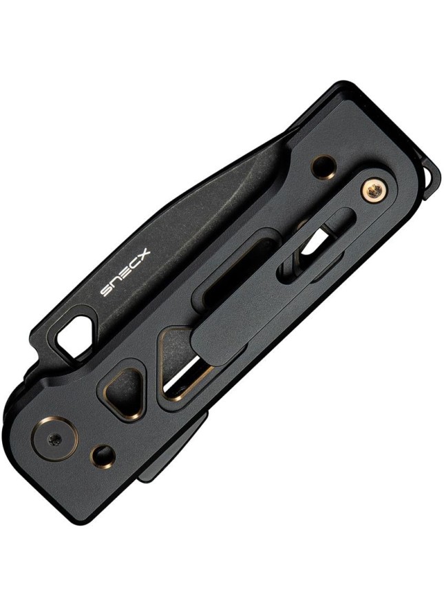 Tyro Superlock Knife CPM-20CV steel blackwash finish Black Gold ...