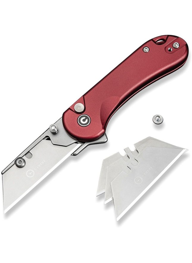 Elementum Utility Button Lock Burgundy Aluminium