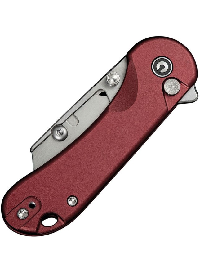 Elementum Utility Button Lock Burgundy Aluminium