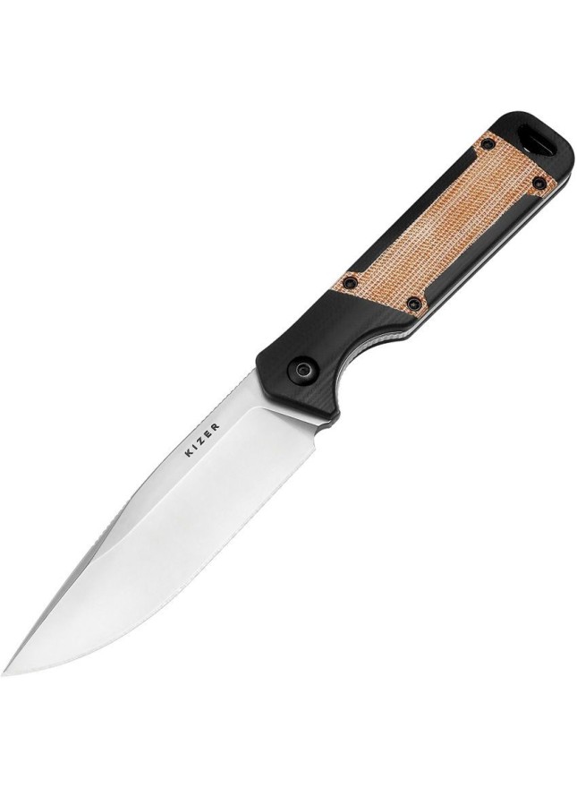 Militaw Fixed Blade knife Full Tang Nitro-V steel stonewash finish ...