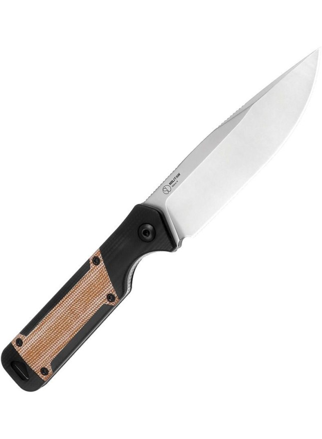 Militaw Fixed Blade knife Full Tang Nitro-V steel stonewash finish ...