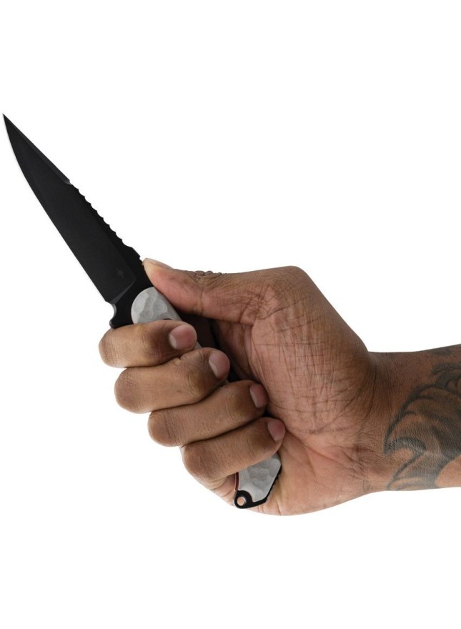 Darter S Fixed Blade S35VN steel Black Gun-Kote finish Light Grey G10 ...