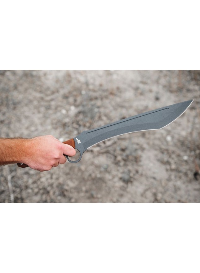 Lilith Full Tang 1095HC Machete tactical gunsmoke gray finish Tan Canva ...