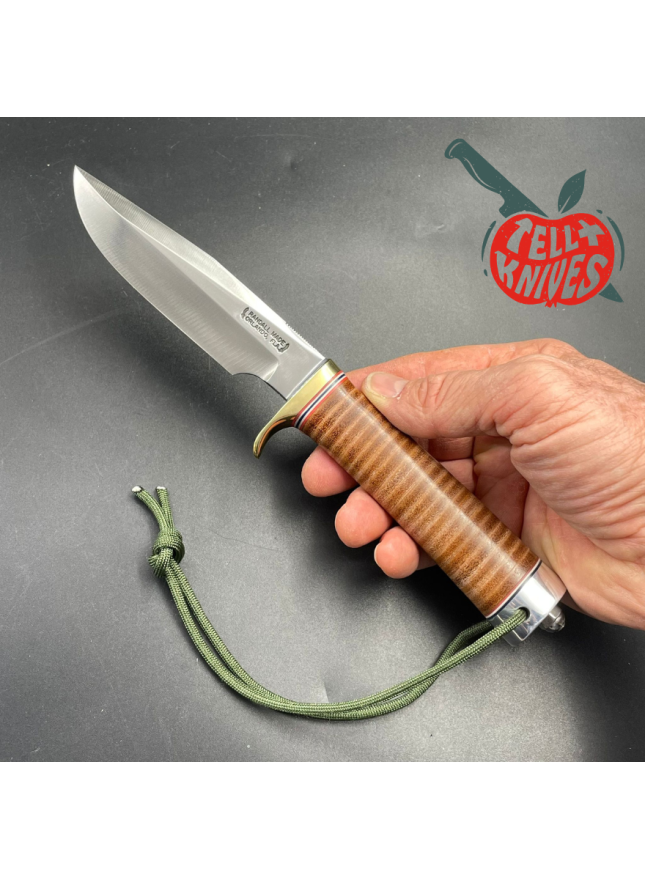 Model 5 - 5 Camp And Trail forged stainless steel stacked leather brass ...