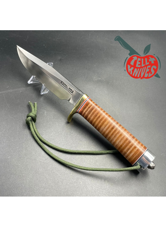 Model 5 - 5 Camp And Trail forged stainless steel stacked leather brass ...