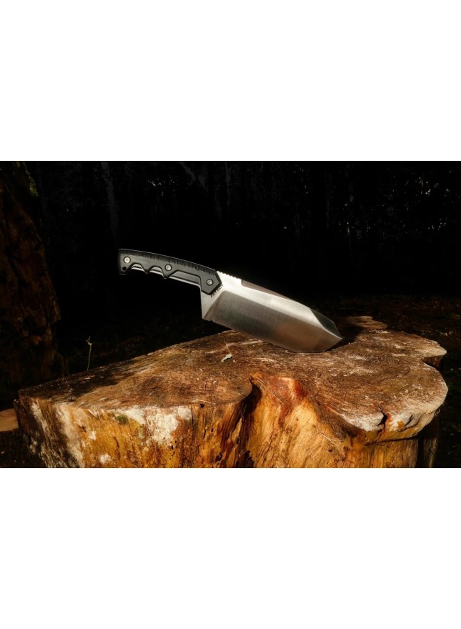 Fat Boy Full Tang N690 stainless steel satin finish G10 handle Black ...