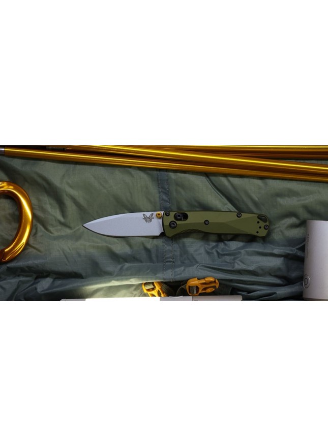 Mini Bugout S90V Premium Steel stonewash finish green aluminium handle ...