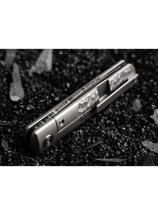 BRLW Meteorite Damast blade Limited Edition Titanium handle