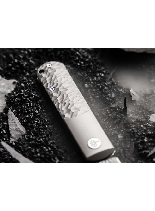 BRLW Meteorite Damast blade Limited Edition Titanium handle